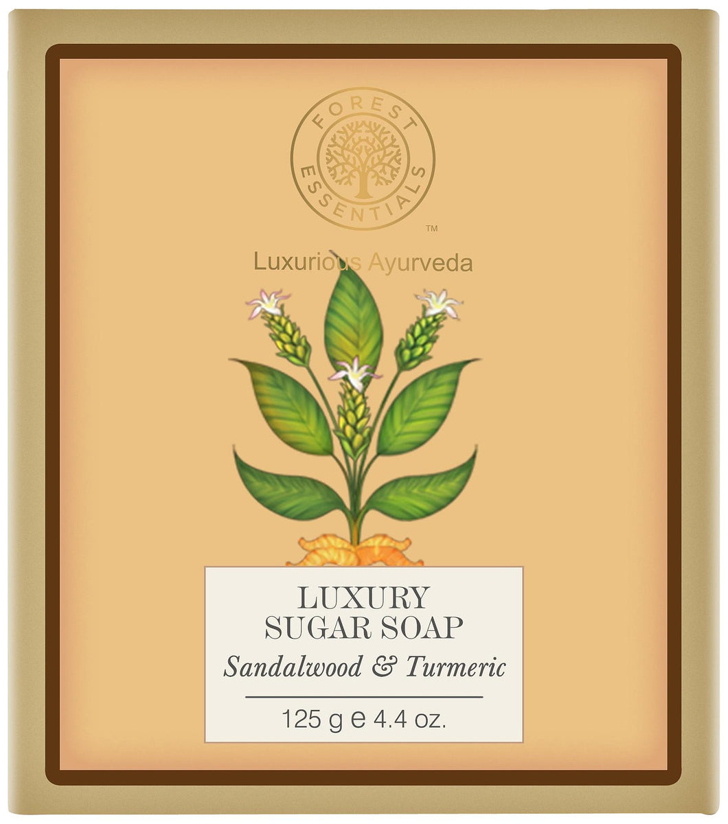 Forest Essentials Sandalwood and Turmeric Luxury Sugar Soap, 125g – EgRúm
